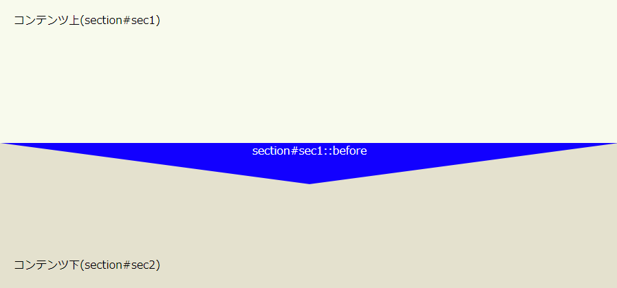 【CSS】clip-pathを使って下向きの三角でセクションを区切る