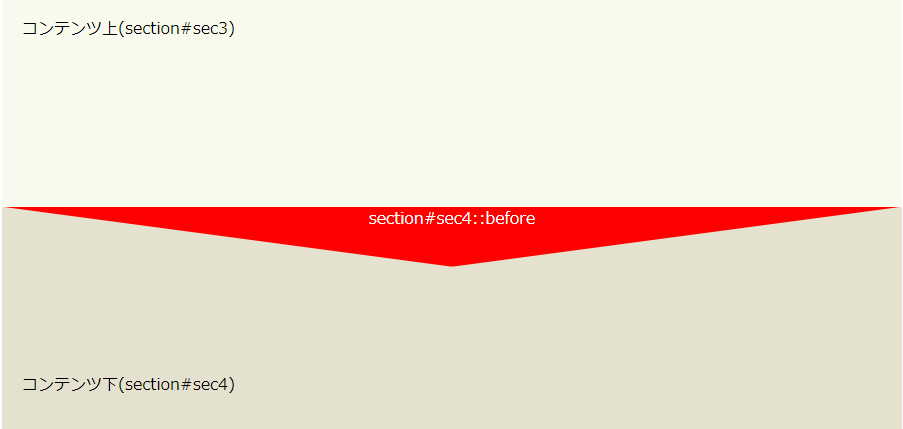 【CSS】clip-pathを使って下向きの三角でセクションを区切る